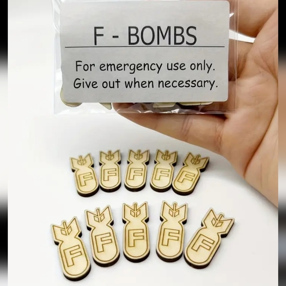 Accessories | 1 Piece Art Deco Wooden Fbomb Figurines | Poshmark